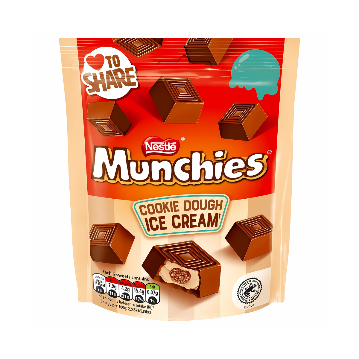 Munchies Cookie Dough Ice Cream Pouch | Fast Candy